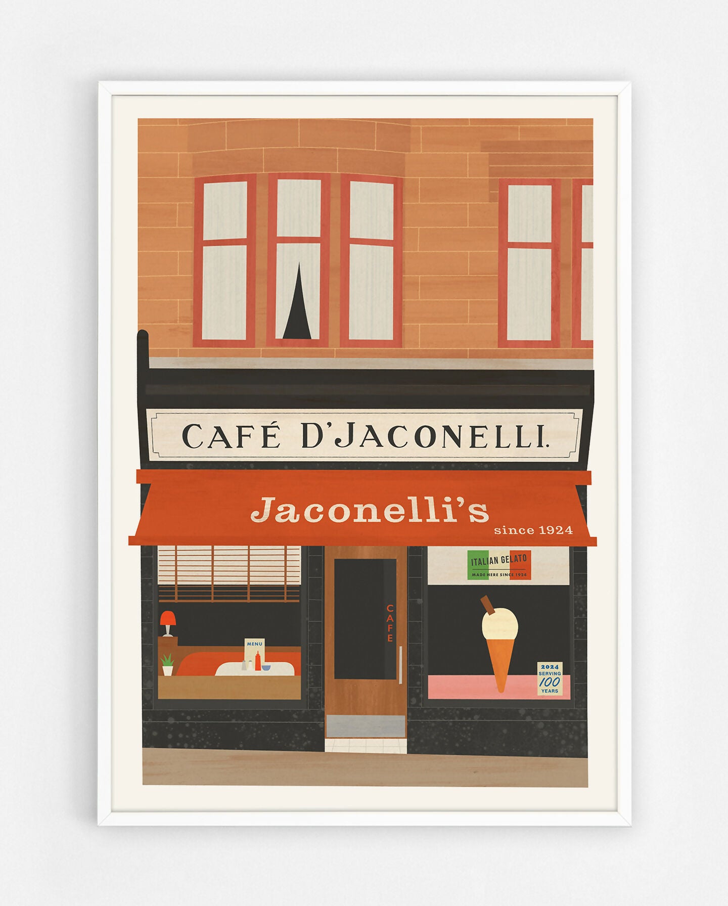 Café d'Jaconelli. Jaconelli's Café Art Print. – Scottish Design Exchange