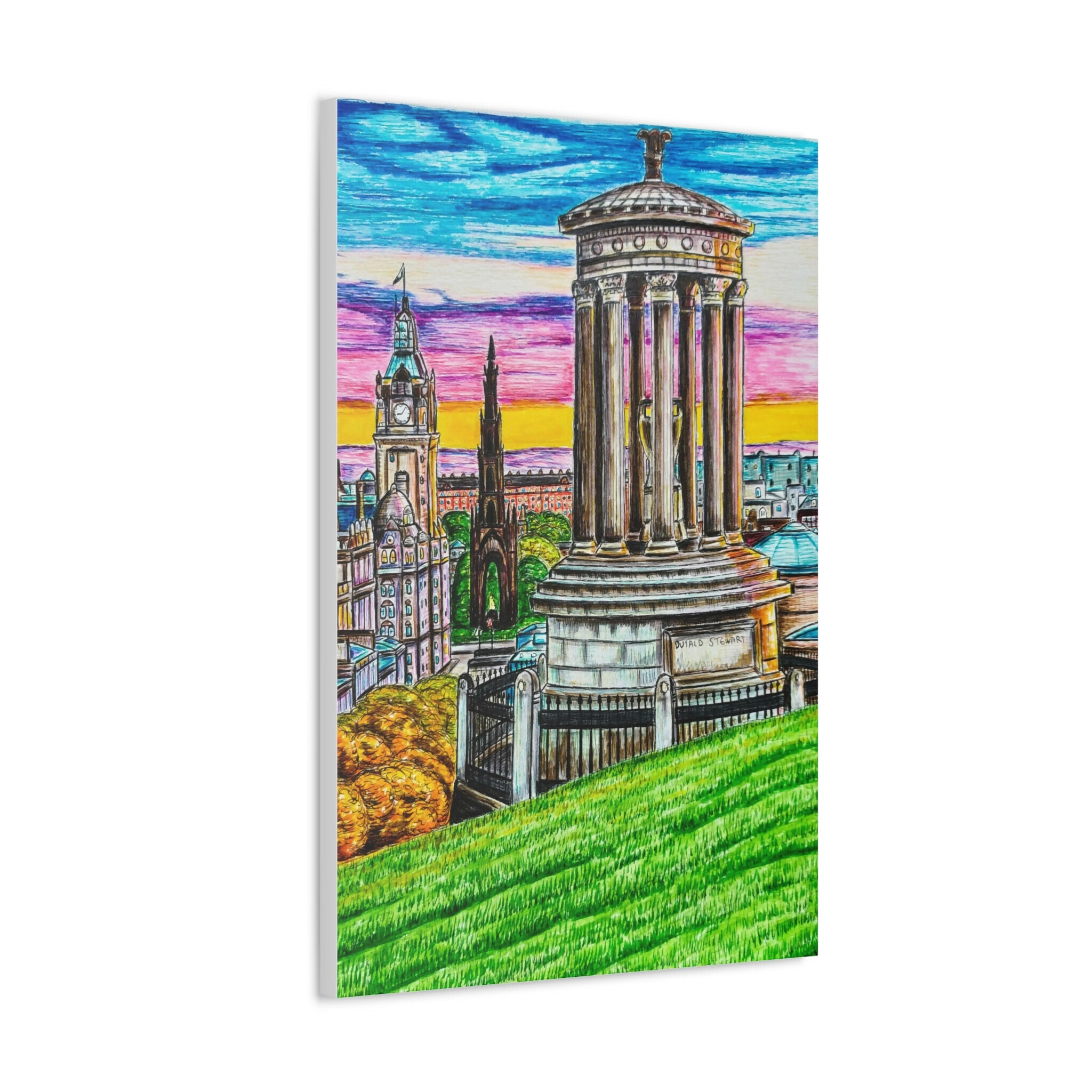 Edinburgh Calton Hill, Canvas Print – Scottish Design Exchange