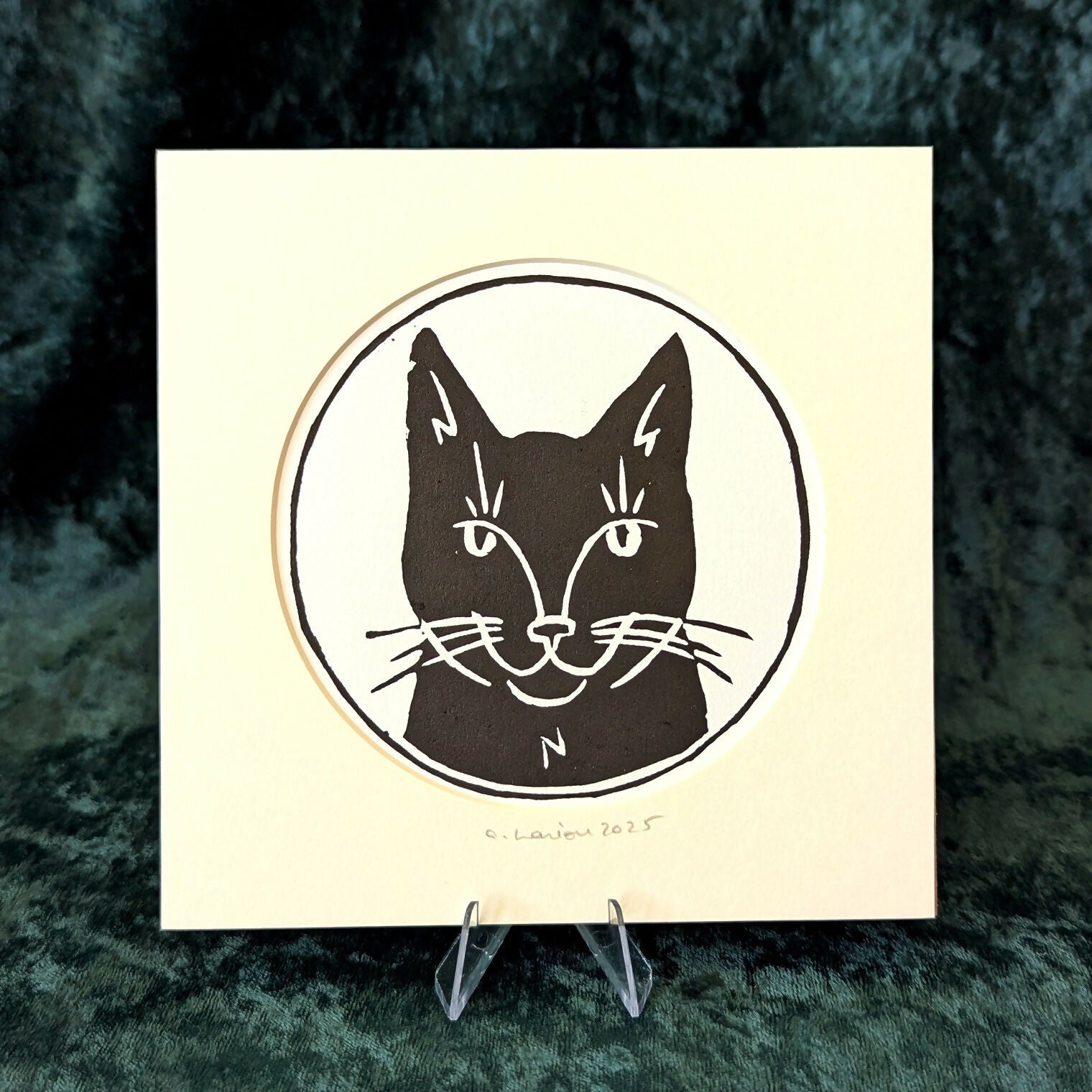 Cat Linocut Print – Scottish Design Exchange