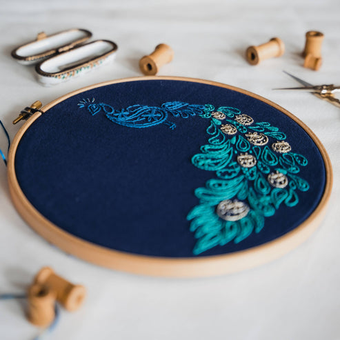 Peacock Embroidery Kit – Scottish Design Exchange