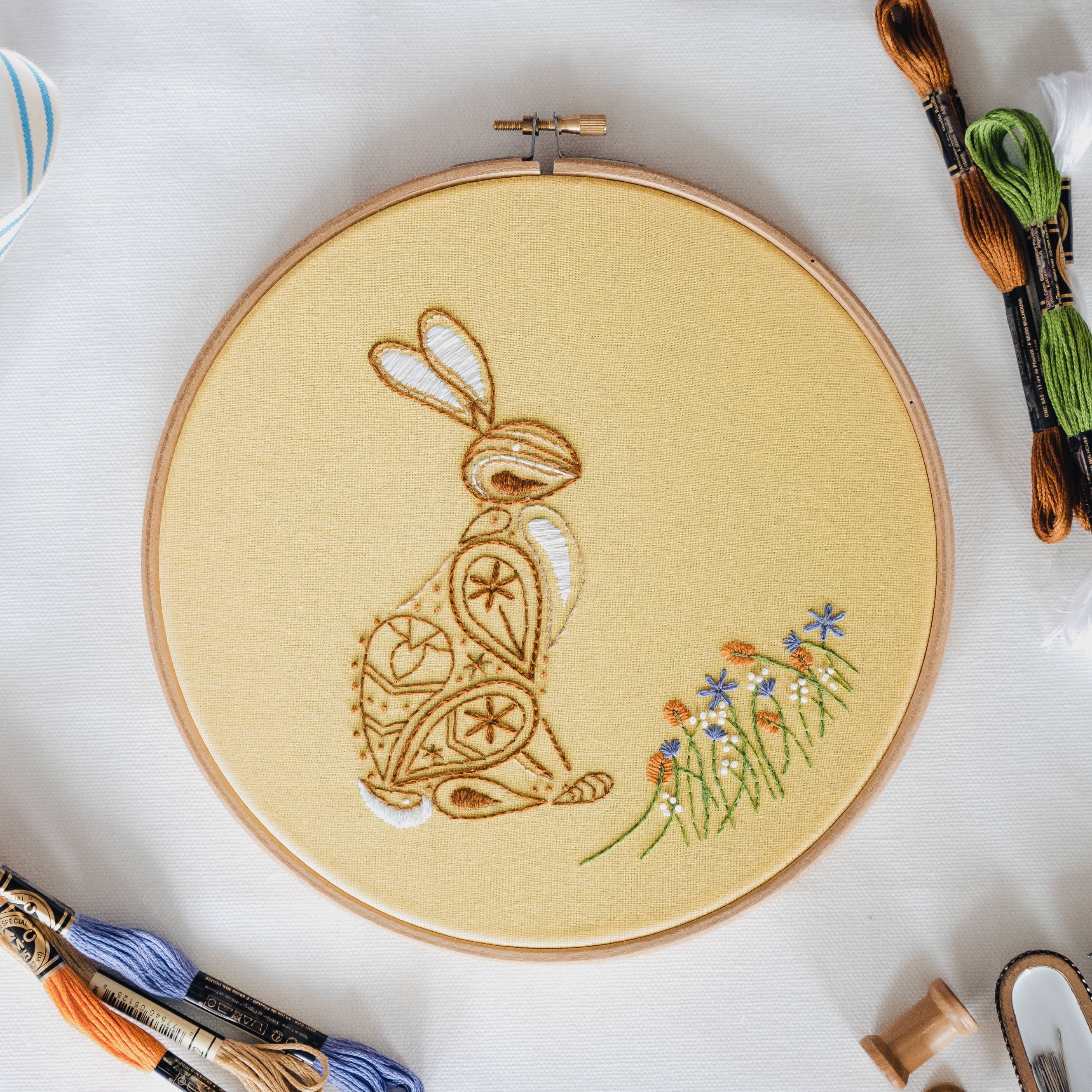 Rabbit Embroidery Kit – Scottish Design Exchange