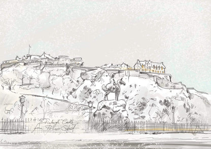 Edinburgh Castle In The Snow Art Print – Scottish Design Exchange