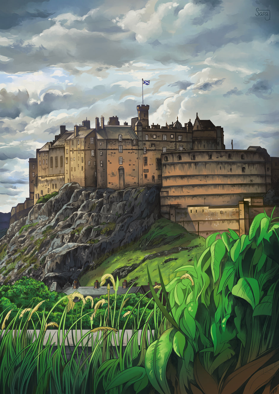 Print, 'Edinburgh Castle' – Scottish Design Exchange