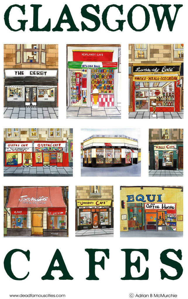 Glasgow Cafes Tea Towel – Scottish Design Exchange