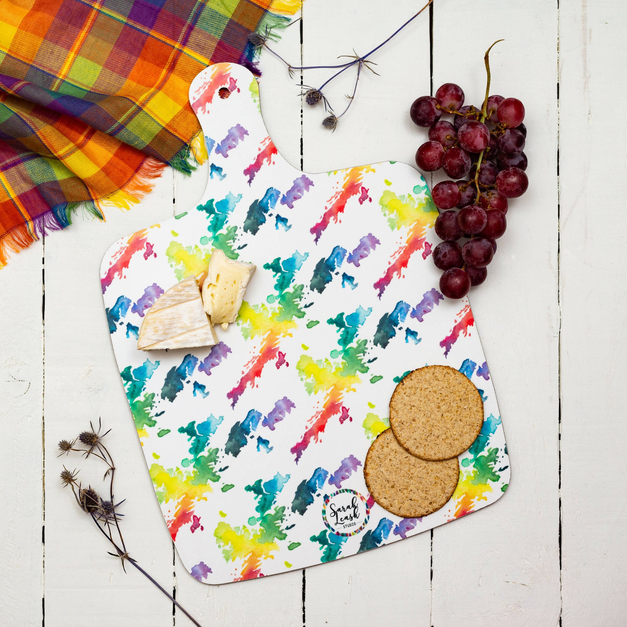Shetland Map Watercolour Map Chopping Board – Scottish Design Exchange