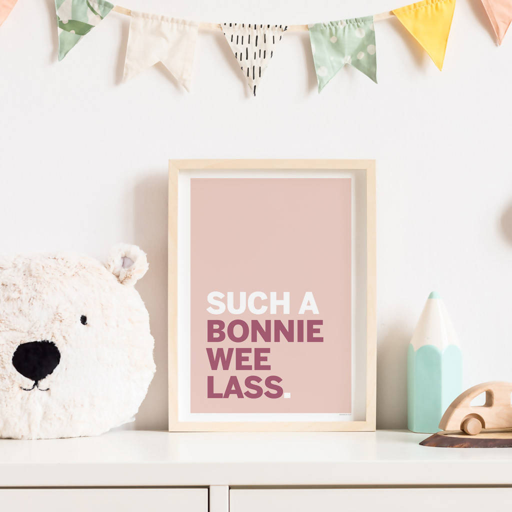 'Bonnie Wee Lass' Print – Scottish Design Exchange