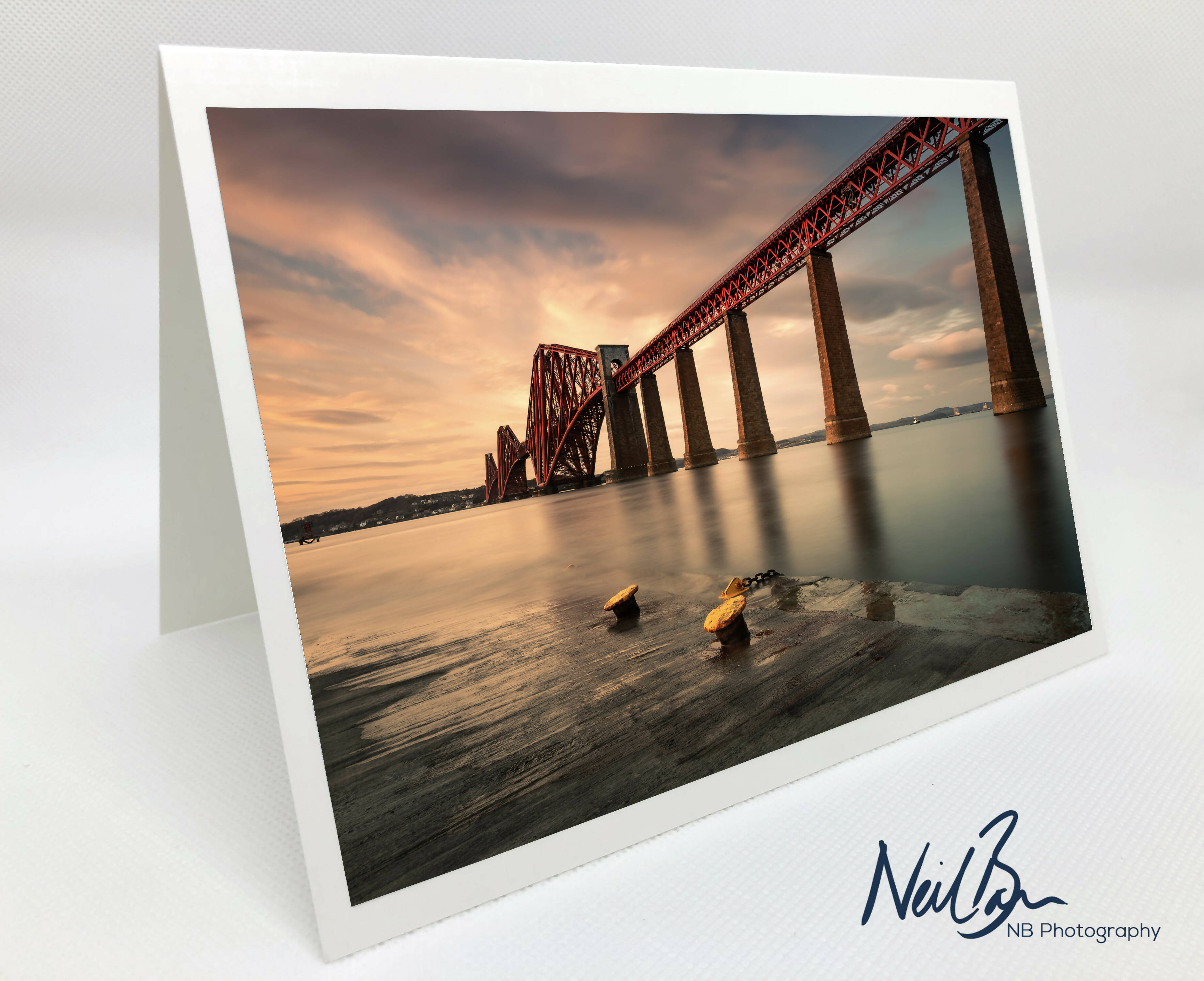 Forth Bridge from Queensferry - Scotland Greeting Card - Blank Inside ...