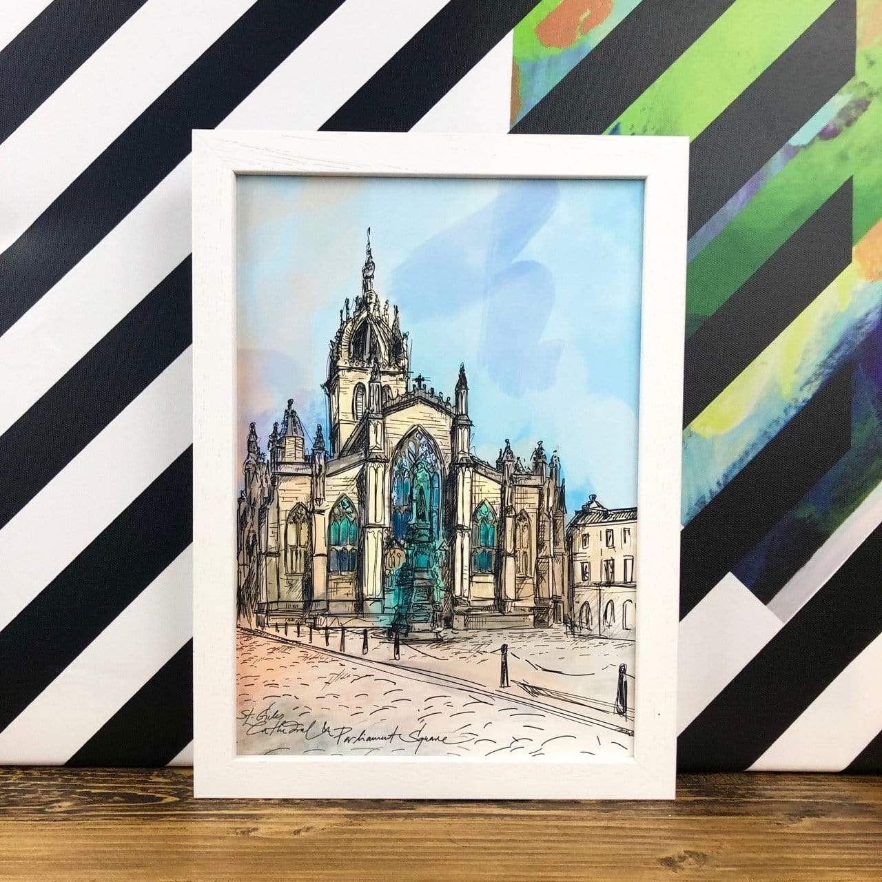 St Giles Cathedral & Parliament Square Art Print – Scottish Design Exchange