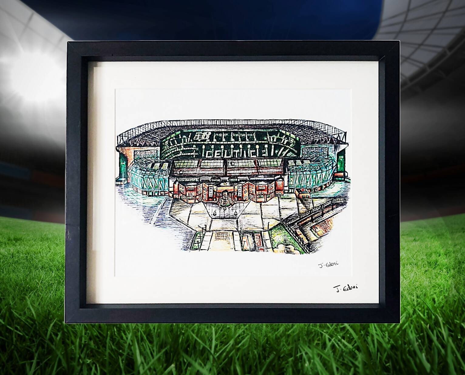 Glasgow Celtic FC, Parkhead Framed Art Print – Scottish Design Exchange