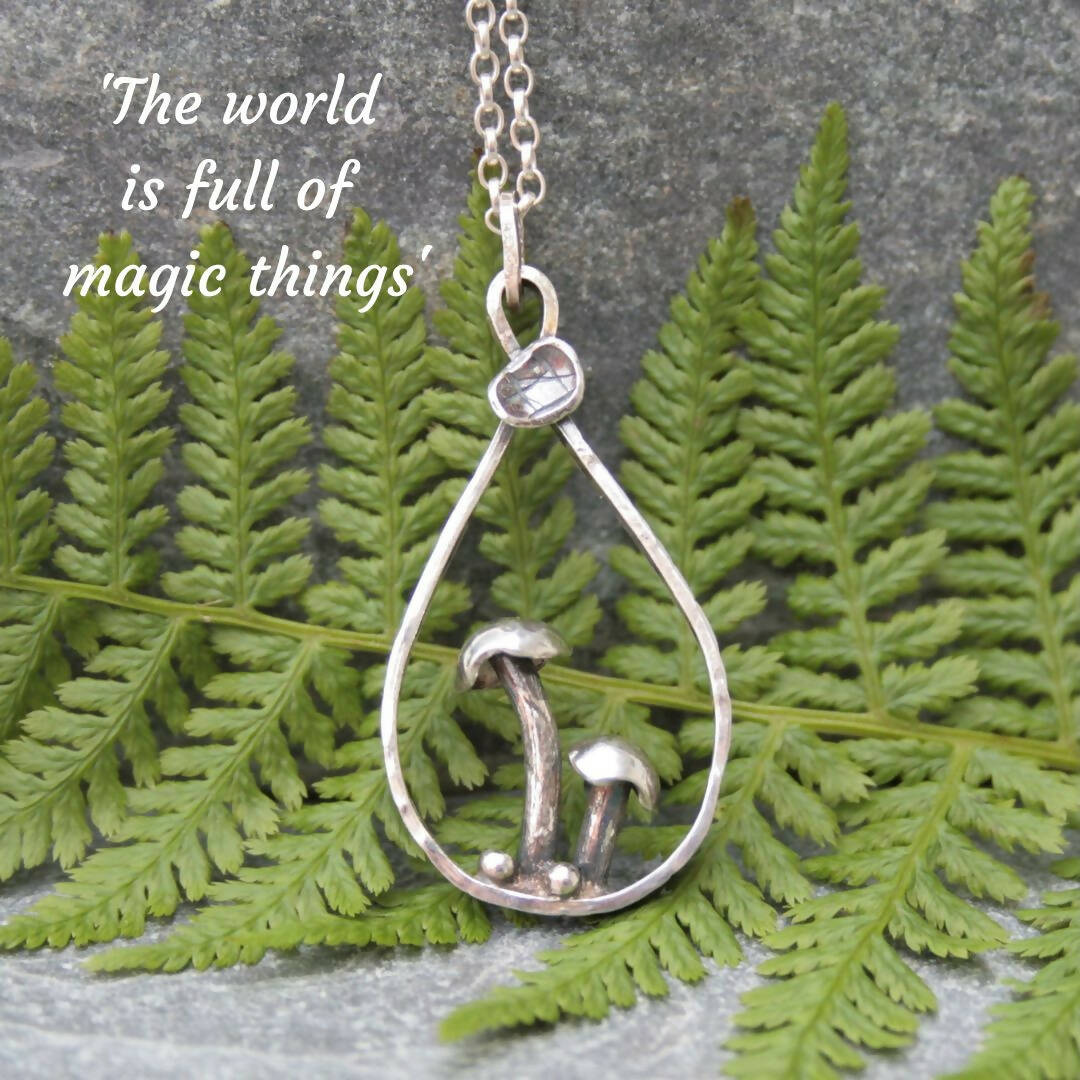 Silver toadstool necklace – Scottish Design Exchange
