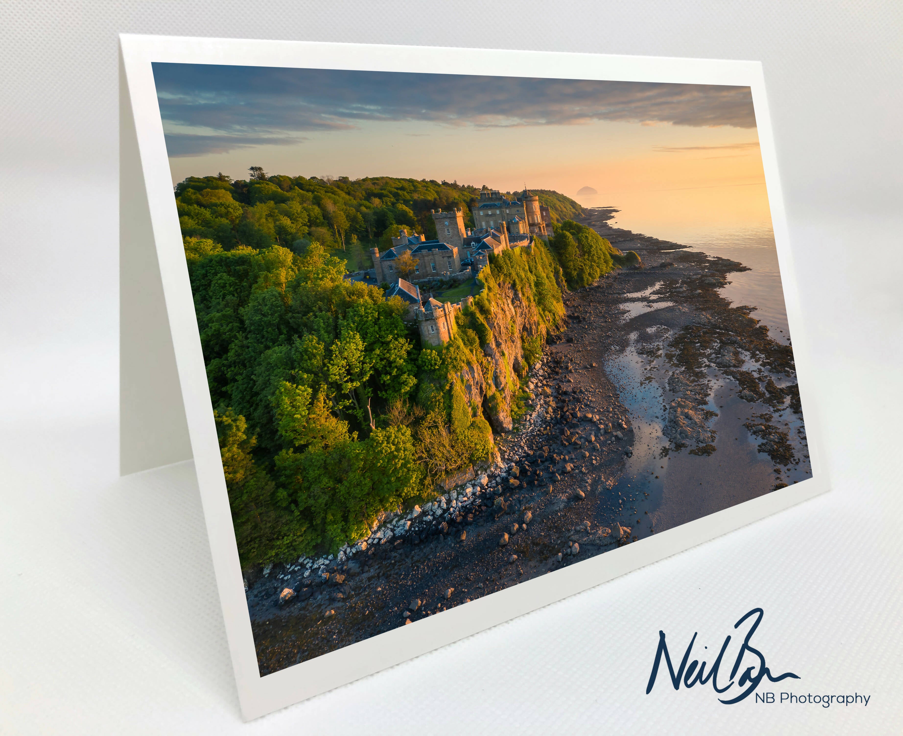 Ailsa Craig & Culzean Castle, Ayrshire - Scotland Greeting Card - Blan ...