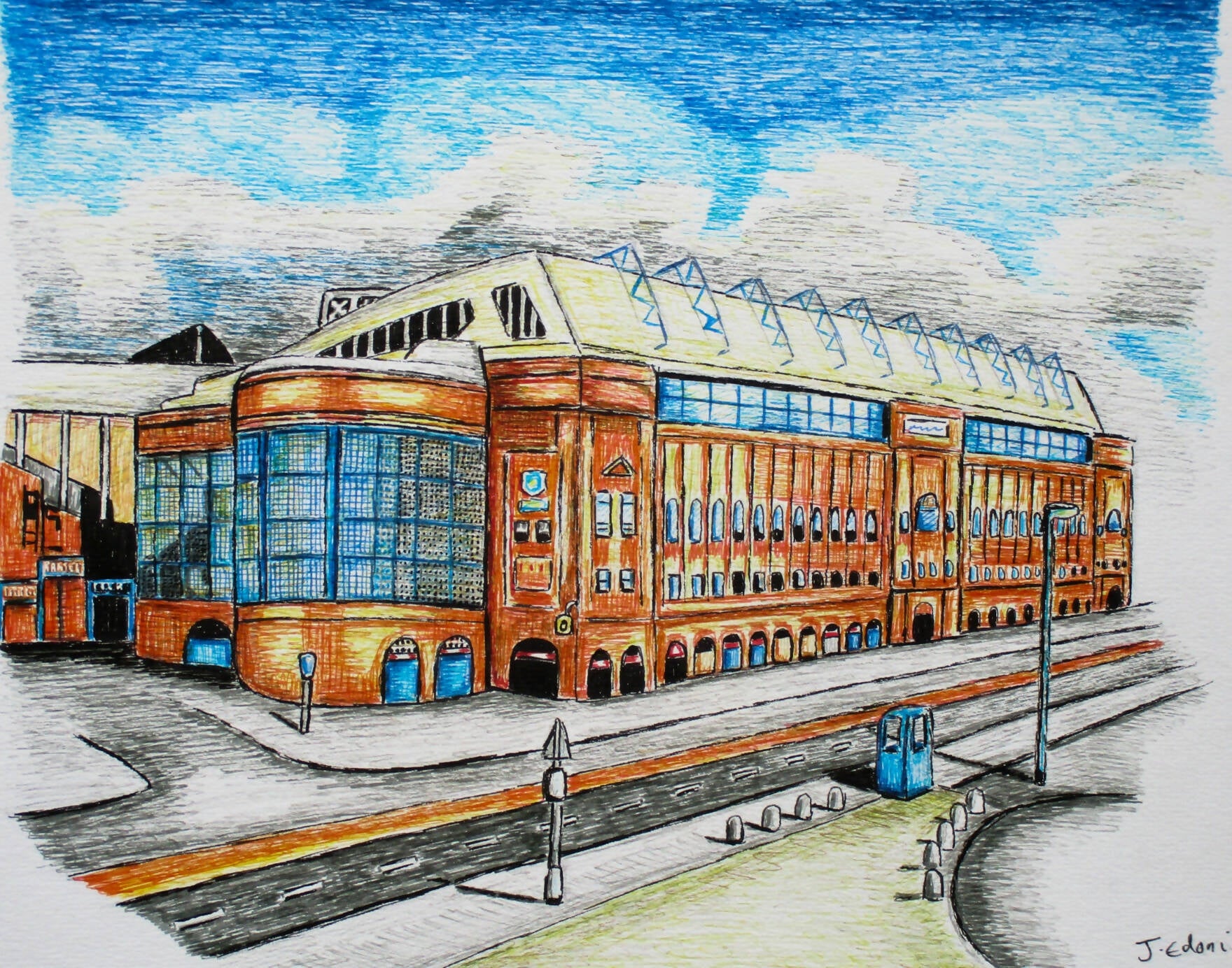 Glasgow Rangers FC, Ibrox Framed Art Print – Scottish Design Exchange