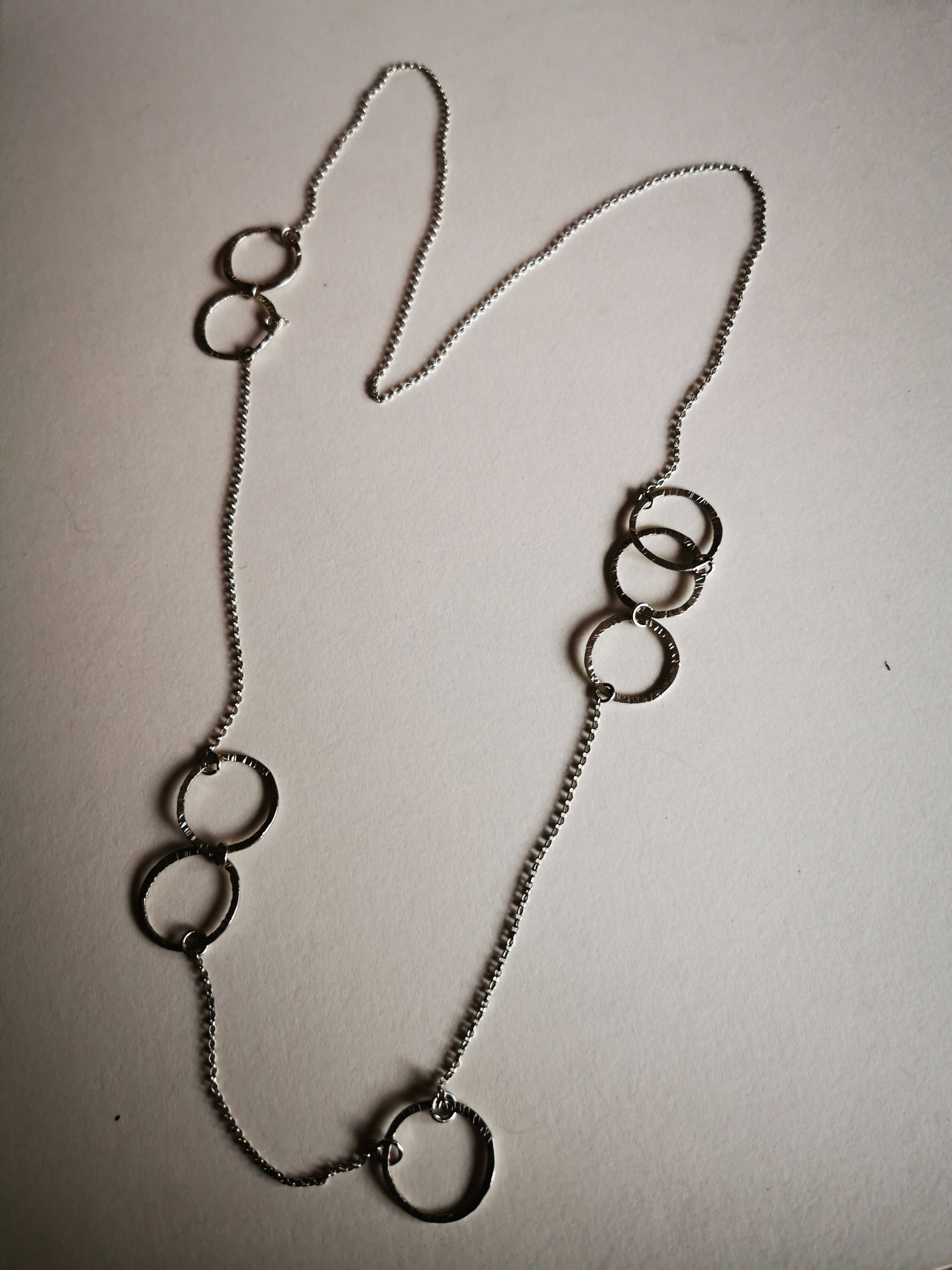 Stetling silver chain with hoops – Scottish Design Exchange